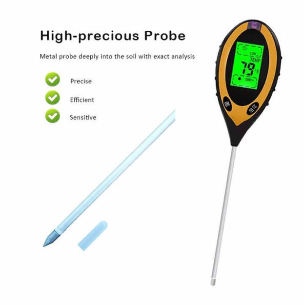 4-in-1 Soil Light Temperature Humidity PH Value Detection Device for ...