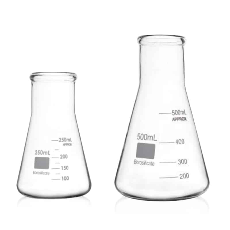 Erlenmeyer Wide Neck Flask, Glass Material - Meter BD Shop